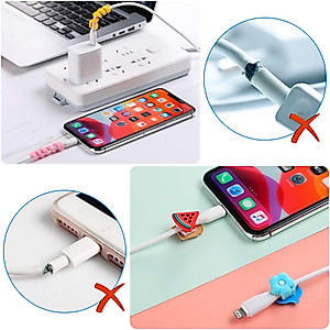 Frienda 30 Pcs Phone Protect Accessory Charging Cable Protectors Cute Charger Protectors Cord Protector Cord Saver USB Charger for Cellphone Data Lines(30 Pieces)