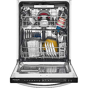 Frigidaire FGID2479SF 24" Energy Star Fully Integrated Built-In Dishwasher with 14 Place Settings 7 Wash Cycles Cycle Complete LED Floor Beam Indicator and EvenDry Drying System in Stainless Steel