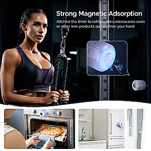 Pomodoro Timer, Kitchen Timer with 8 Time Presets, Digital Timer for Kids, Visual Magnetic Flip Cube Timer, Silent & Alarm, Timers for Classroom, Cooking, Working, Study, Meeting, Exercise, ADHD Kids