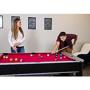 Triple Threat 6-ft 3-in-1 Multi Game Table with Billiards, Air Hockey, and Table Tennis