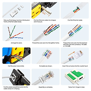 CableCreation RJ45 Connectors, Cat 6A RJ45 Modular Plug (Three-Piece Suit), UTP Network Connector for Solid Wire and Standard Cable, Transparent, 100 Pack