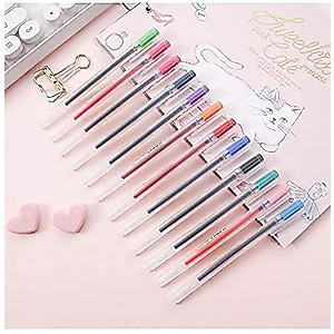 NYKKOLA Japanese Style Gel Ink Ball Point Pen [0.5mm] Fine Ballpoint Maker Pen for Office School Stationery Supply(12PCS Colorful)