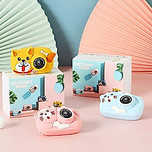 LKYBOA Sky Blue Crescent Yellow Child Camera -Kids Camera with 32GB Memory Card, Supports 20.0MP Photo, 1080P HD Digital Video and 4X Digital Zoom (Color : Yellow)