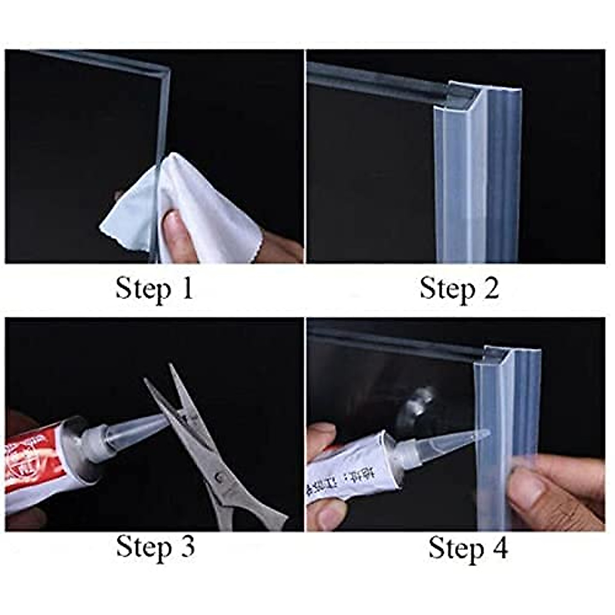 hokmly 120 Inch 10 Ft (Feet) Soft Shower Doors Sweep to Stop Leaks,Glass Door Seal Strip, Shower Silicone Seal Strip