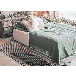 Gloria Non-Slip Rubber Back Kitchen Rug Set 2 Pieces Set 20"X30" & 20"X59" (Modern, Kitchen1992)