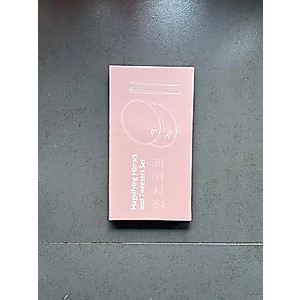 Funtopia Magnifying Mirror, 3.5 Inch 20X Mirror and 10X Magnifier Mirrors with 2 Suction Cups, Small Travel Magnifying Mirror and Tweezers Kit for Eyebrow Tweezing, Blackhead Blemish Removal (Black)