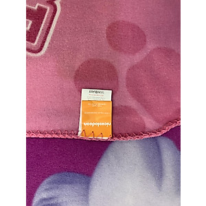 Paw Patrol Girl Skye with Doggy Prints and Stars Polar Fleece Throw Blankets