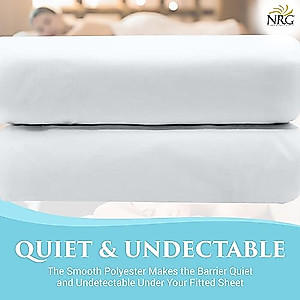 NRG Reusable Protective Massage Table Cover, 10-Pack - Waterproof Massage Bed Cover - Spa Bed Cover - Vinyl Massage Table Cover Fitted - Easily Wipes Clean Between Clients - Machine Washable