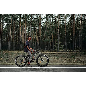 SAMEBIKE 750W Fat Tire Electric Bikes for Adults 26'' Electric Mountain Bike 48V 15AH Battery with 3A Fast Charger, 28MPH Ebikes Suspension Fork, Shimano 7 Speed Shifting for Trail Riding