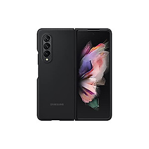 Samsung Electronics Galaxy Z Fold 3 Phone Case, Silicone Protective Cover, Heavy Duty, Shockproof Smartphone Protector, US Version, Black,EF-PF926TBEGUS