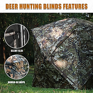 Hunting Blind and Silent Hunting Clothes for Men Fleece Lining, Safety Strap Compatible