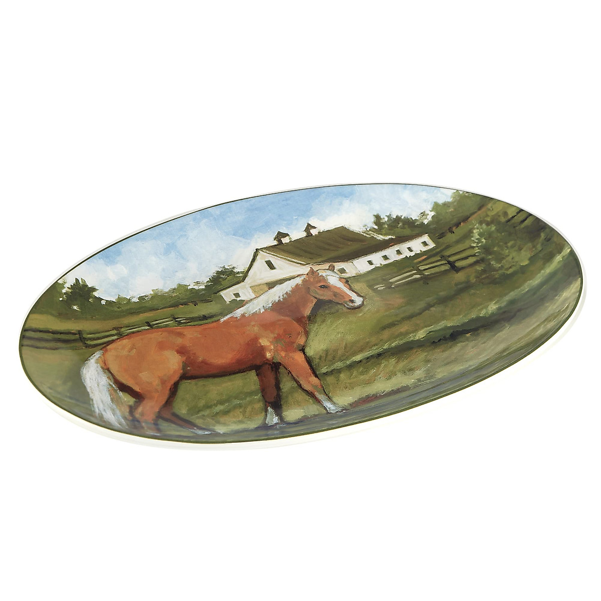 Certified International York Stables Oval Platter 16" x 12"