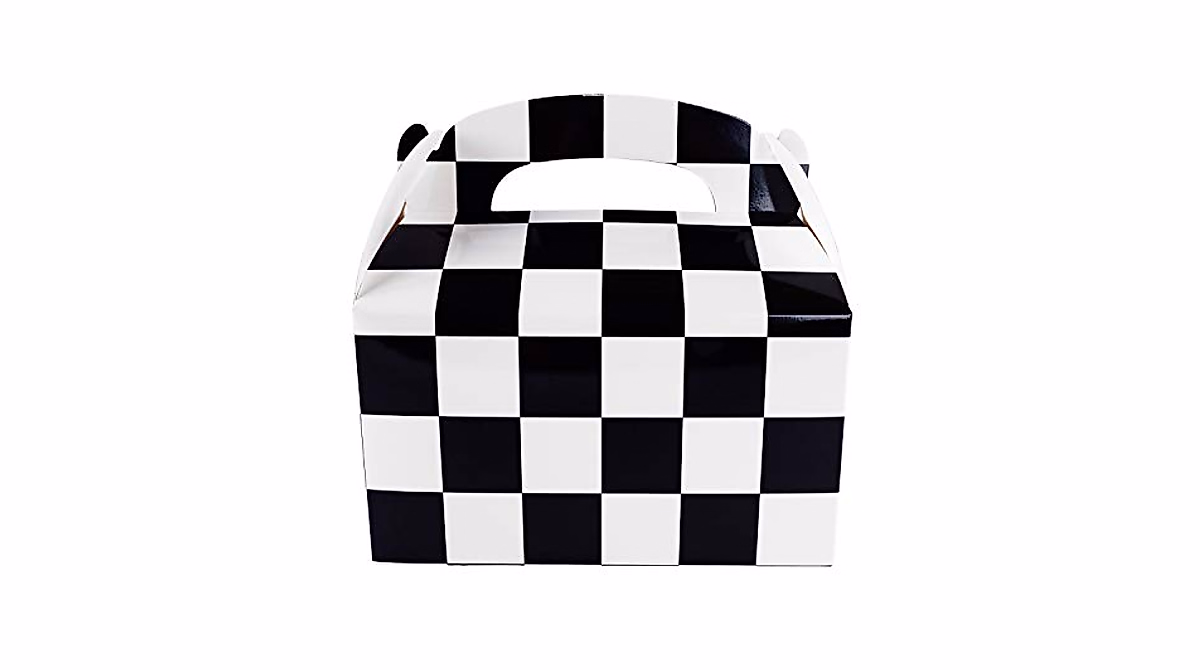 12 Pack Checker Racing Flag Treat Boxes & Party Favors