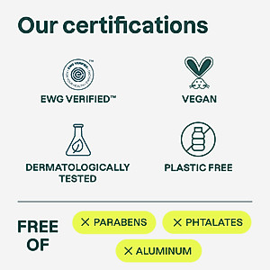 ATTITUDE Plastic-Free Deodorant, EWG Verified, Aluminum Free, Vegan Naturally Sourced Body Deodorants for Women & Men, Dermatologically Tested, White Tea Leaves, 3 Ounces