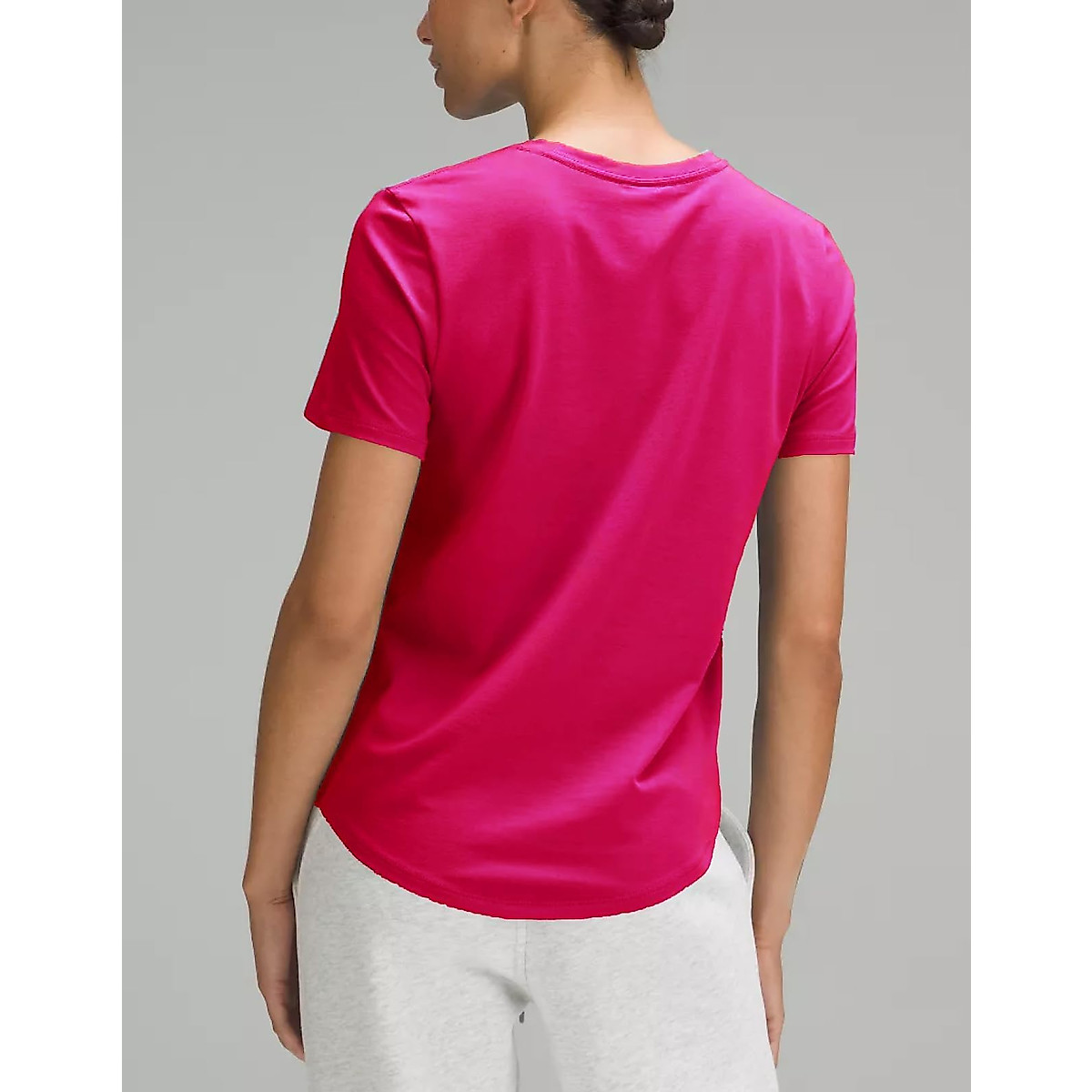 Lulucheri Women's Workout T-Shirt Short Sleeve Lightweight Crew Neck Shirts Yoga Running Exercise Athletic Tee Top (XX-Large, Pitaya Pink)