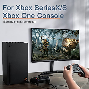 AKNES Bluetooth Controller Adapter, Gulikit Goku Adapter for Xbox Series X|S/Xbox One Controller(Bluetooth Ver.) PS4&PS5 / Switch Pro Controller, Play on Xbox One/Series X|S/PS4/Switch/PC/iOS