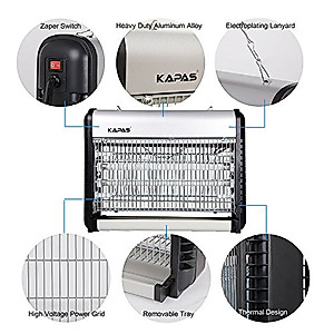 Mosquito Killer, Kapas Electric Mosquito Zapper Indoor Night Lamp, Mosquito Control, Mosquito Trap, Bug Zapper, Insect Zapper, Ideal for Indoor Home & Commercial Use 20W Bulbs