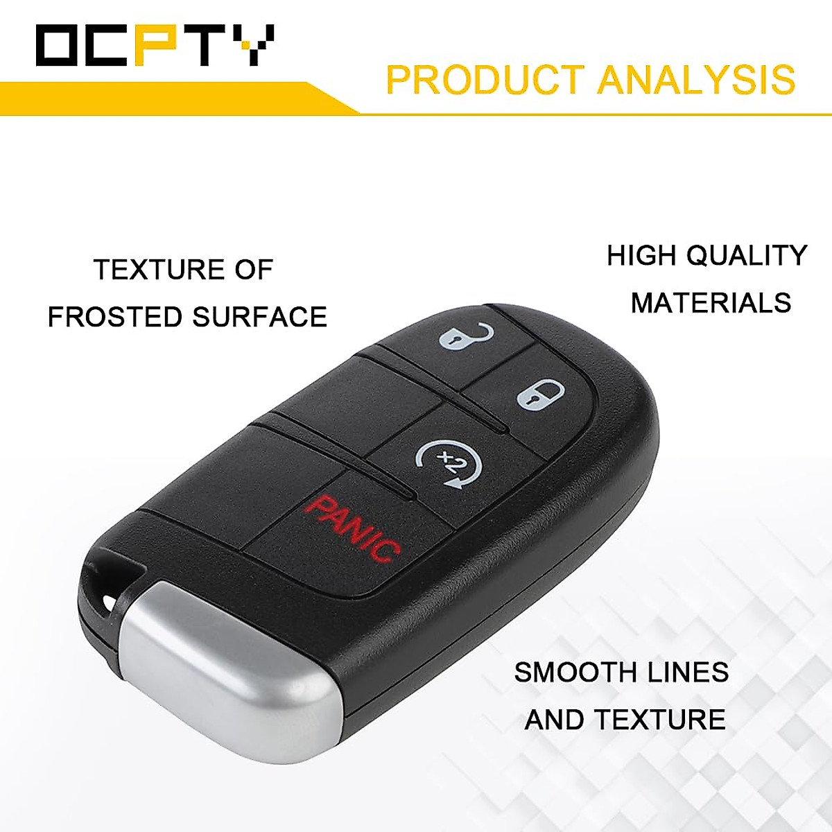 OCPTY Replacement 1Pcs Remotes Key Fob for Dodge Journey for Dodge Durango 2011-2018 M3N40821302