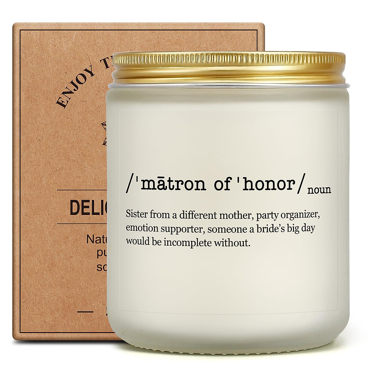 Matron of Honor Gifts, Maid of Honor Gifts Matron of Honor Proposal Bridesmaid Gifts for Wedding Day, Will be My Matron of Honor Candle Gifts from Bride, Lavender Scented Candle
