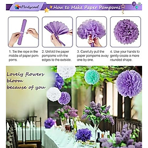 iPartycool, 60pcs Mermaid Birthday Decorations for Girls Women, Little Mermaid Party Decorations with Mermaid Balloons Happy Birthday Banner Pom Poms Hanging Swirls Tassels Confetti Shell Balloons