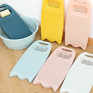 Khakho Plastic Mini Washboard Rectangle Washing Clothes Board Hand Washing Clothes and Small Delicate Articles