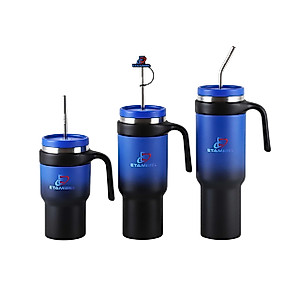 ETAMIBEL 20oz Double Wall Stainless Steel Vacuum Insulated Tumbler with Handle Straw Lid Straw Toppers Straw Brush | Thermos Flask for Water Iced Tea Coffee Smoothie and More| Portable Mug For travel