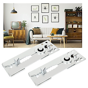 MNKNENG 4 Pack Sectional Couch Connectors Heavy Duty Steel Couch Connecting Clamp Interlocking Sofa Linker, Universal Sectional Clips Sofa Connection Bracket Hooks Buckle for Sliding Sofas