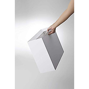 Yamazaki Home Modern Garbage Waste Basket with Handle | Plastic | Trash Can, One Size, White