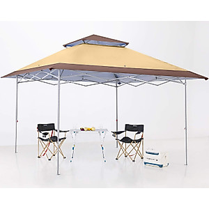 ABCCANOPY Easy Set-up 13x13 Canopy Tent 169 sq.ft Sun Shade Khaki