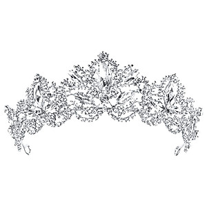 Didder Silver Tiaras for Women Bridal Tiara, Crystal Tiaras and Crowns for Women Princess Tiaras for Girls Birthday Crown for Prom Wedding Party Halloween Costume Hair Accessories Christmas Gift