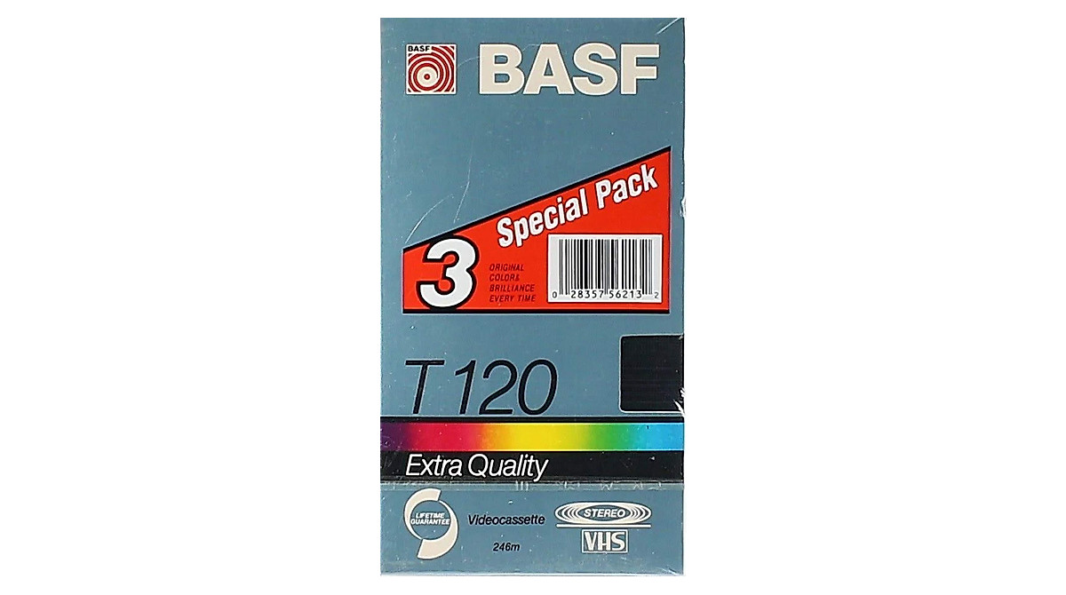 BASF T120 Extra Quality VHS Tapes - 3 Pack Special