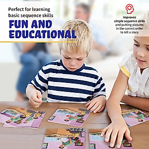 Sequence for Kids Cards, Speech Therapy Materials, Homeschool SEL, Autism, Tell A Story Picture Cards, Social Skills, Picture Cards, ESL, ELL