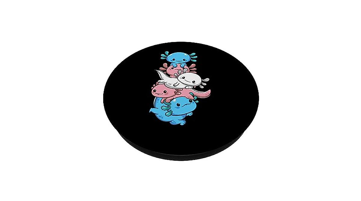 Subtle Transgender Pride Flag Kawaii Axolotl LGBTQ Trans PopSockets ...