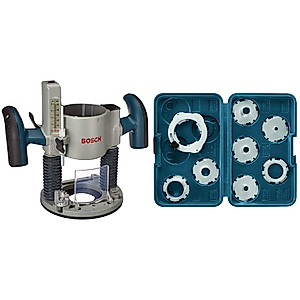 BOSCH RA1166 Plunge Router Base&BOSCH 8-Piece Router Template Guide Set RA1128