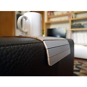 Wooden sofa armrest table in many colors as stone grey Small flexible over the couch side tables Narrow folding dining slinky arm tray Armchair trays server drink Slim wrap covers furniture