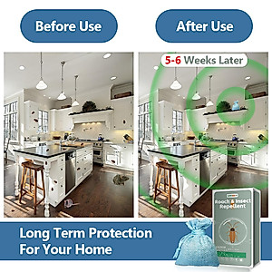 SEEKBIT Roach Repellent Large, Natural Cockroach Repellent Pouches, Repels Ant, Spider, Roach Insect Rodent Repellent, Keep Roach Away from Closet Place, for Indoor Outdoor Pest Control, 8 Pack