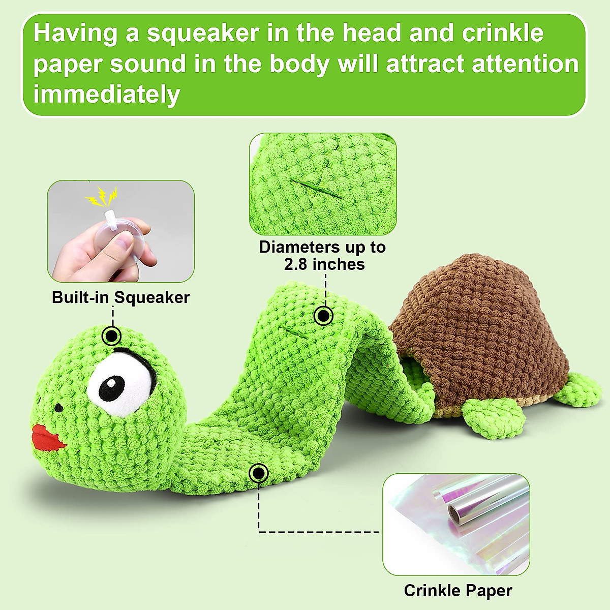 Letsmeet Dog Squeak Toys Dogs Enrichment Treat Dispensing Puzzle Toys Interactive Dog Toys for Large Medium Small Dogs