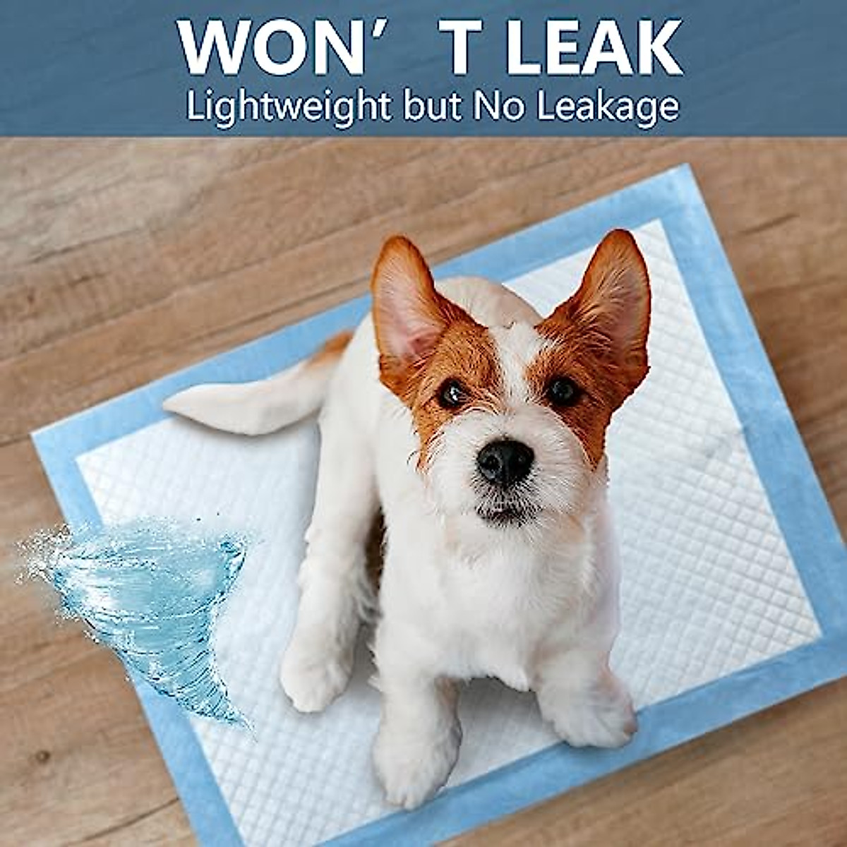 Apupmeo Disposable Rabbit Pee Pads - 20 Pcs Disposable Guniea Pig Cage Liners, Pet Pee Training Pads for Small Animals, Puppy, Kitten, Hedgehog, Hamster, Chinchilla, Bunny,Ferrets (33 * 45, Blue)