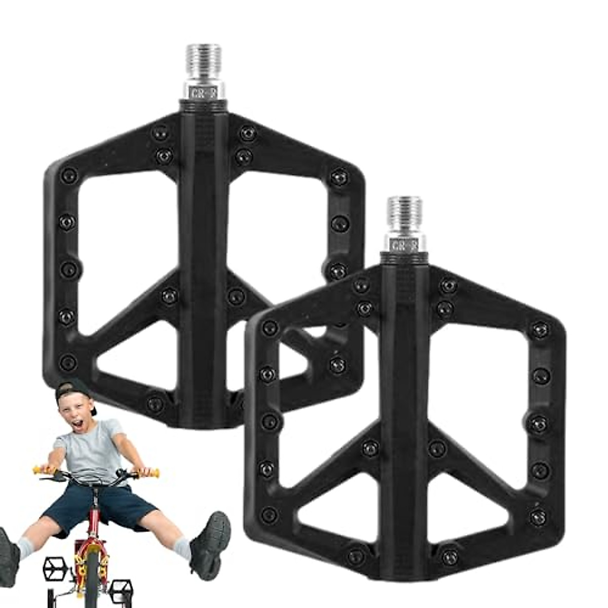 DUDOK Pedals, Non Slip Pedals, 5.394.450.87in Professional Mountain and Road Flat, Widely Used for Electric Bikes, Folding Bikes, City Bikes