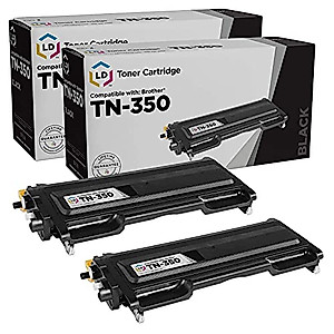 LD Compatible Toner Cartridge Replacement for Brother TN350 (Black, 2-Pack)