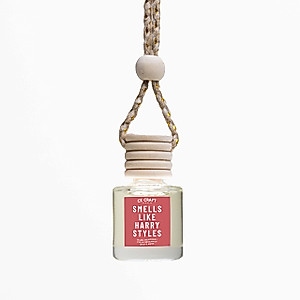 CE CRAFT Car Air Freshener Diffuser, 2 Pack, Pink & Beige, 14 Days Scent Duration, Liquid, Automotive Air Freshener, Rearview Mirror Pendant, Car & Home Use