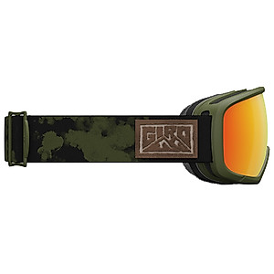 Giro Ringo Ski Goggles - Snowboard Goggles for Men, Women & Youth - Trail Green Cloud Dust Strap with VIVID Ember Lens