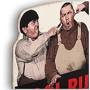 Open Road Brands The Three Stooges Tool Rules Metal Sign - Funny Three Stooges Sign for Garage, Shop or Man Cave