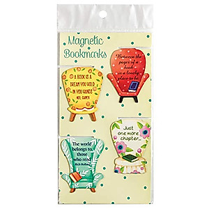 Cozy Colorful Chair Chapter Book 2.5 x 2 Vinyl Decorative Magnetic Bookmark
