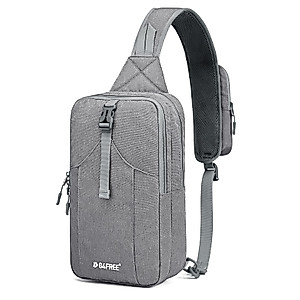G4Free Sling Bag Sling Backpack Crossbody Chest Bag Daypack for Hiking Traveling (Grey)