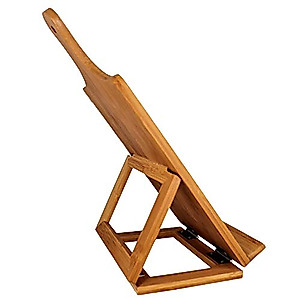 Nana Gift Cookbook Stand Recipe Holder - Custom Engraved Bamboo Cutting Board Foldable Chef Easel Metal Hinge Kickstand iPad Tablet Compatible Christmas Birthday Mother Day Kitchen Decor (7.25x13.5)