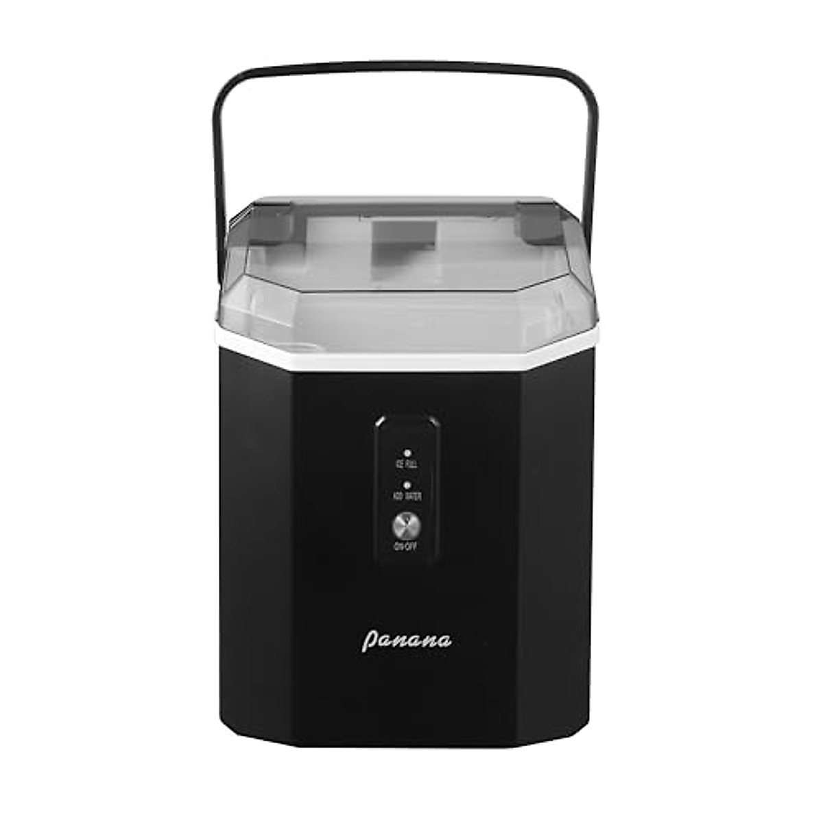 Panana Smart Ice Cube Maker,Automatic Square Ice Cubes Nugget Ice Maker Make Soft Chewable Ice 34 Pounds /24 Hours,50 Pcs ice in 7 Mins Self-Cleaning Portable Compact Ice Makers with Ice Scoop Basket