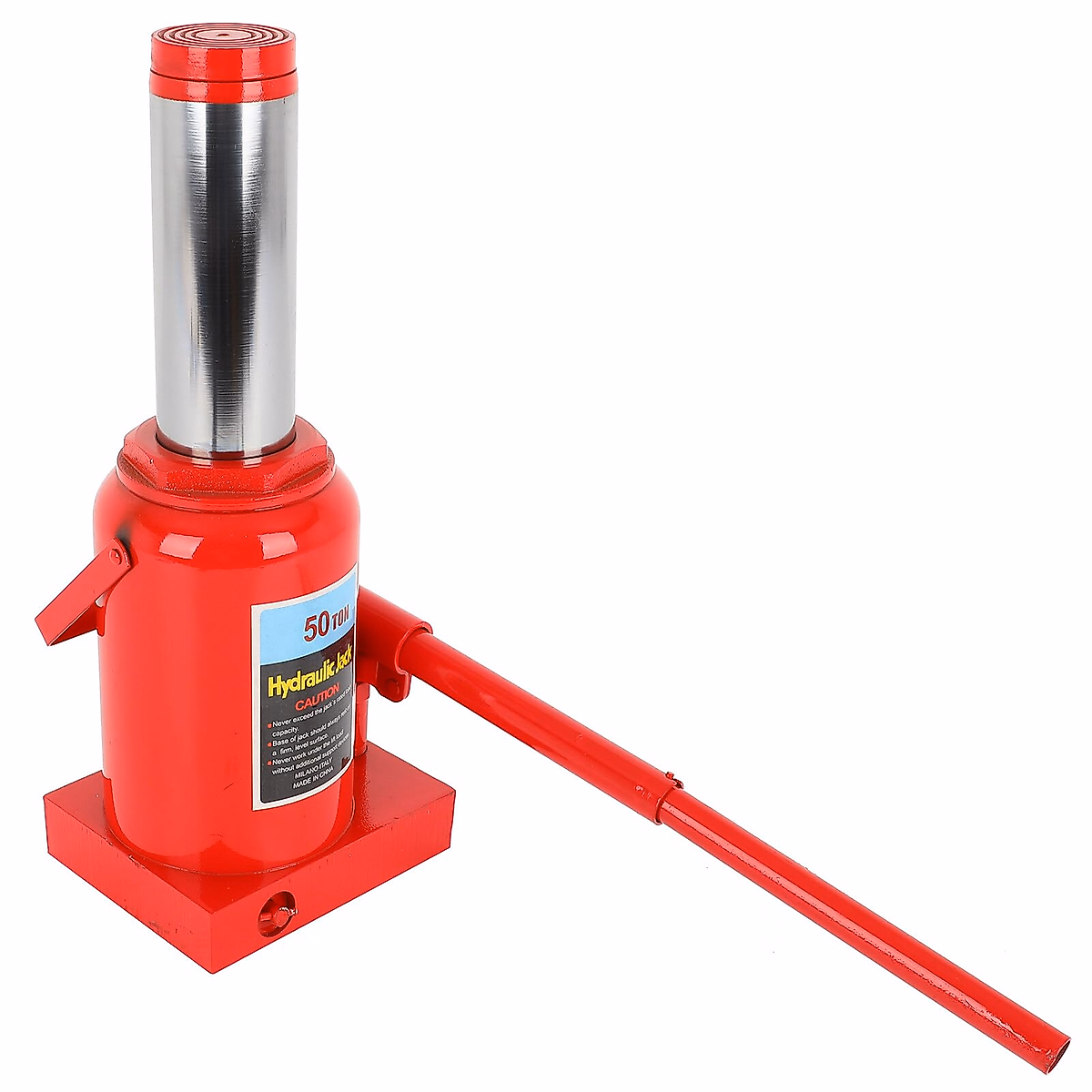 LSAILON 50 Ton Capacity Hydraulic Car Bottle Jack Cylinder Jack Auto Truck Repair Tool - Red