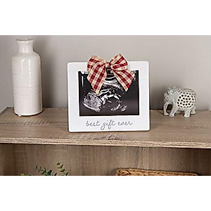 Pearhead Holiday Sonogram Picture Frame, Rustic Christmas Home Décor, Baby Announcement Frame, Nursery Gift for Expecting Moms, Christmas Ideas for New Moms
