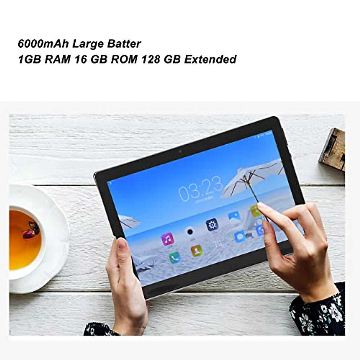 Pomya Tablet, 10.1 Inch 1280x800 IPS HD Display Tablet for Android 5.1, 1GB RAM 16GB ROM 8 Core PC Tablet, 3G Networks Calling Tablet for Daily Life